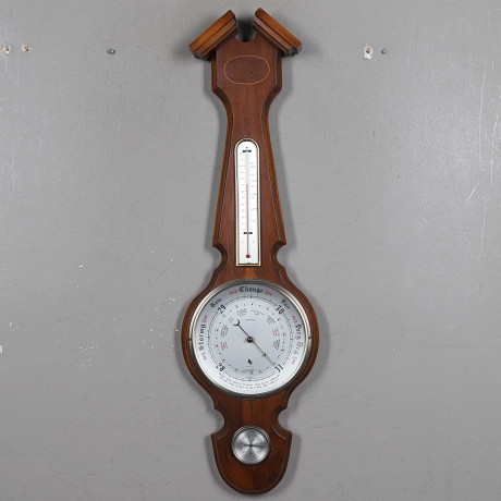 BAROMETER, træ, England, anden halvdel af det 20. århundrede. Øvrigt ...