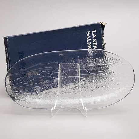 SALMON TRAY, glass, Paul Isling, Nybro Glasbruk. Glass - Utility glass ...