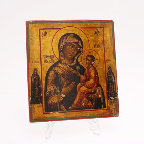 ICON, painted wood, Russia, 19th/20th century. Art - Other - Auctionet