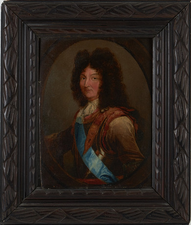 OIDENTIFIERAD KONSTNÄR. mansporträtt, olja på pannå, osignerad. Konst ...