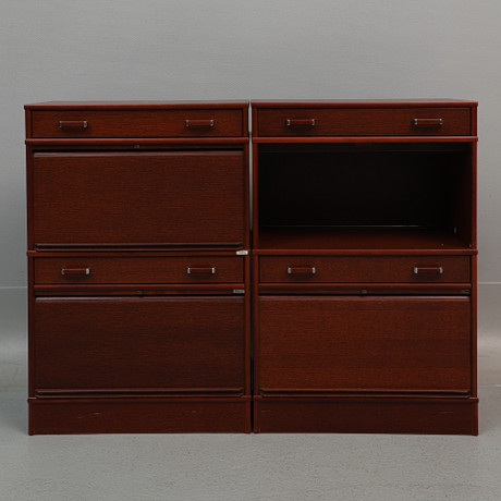 CABINET, 2 parts, with drawers and shutters, Kinnarps, 1900s. Furniture ...