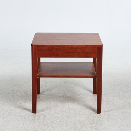 SIDE TABLE/COFFEE TABLE, Contemporary, mahogany veneer, labeled ROOM ...