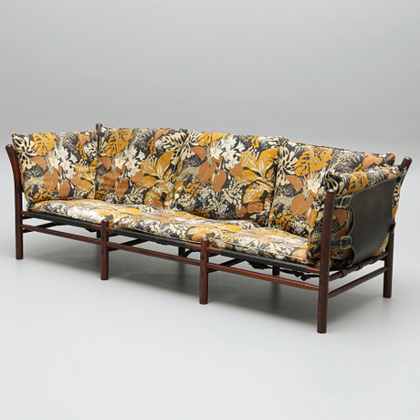 ARNE NORELL. sofa, "Iilona", 3-seater, safari model, labeled Norell ...