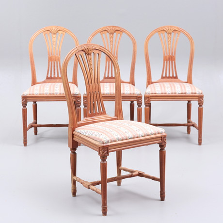 STOLAR, 4 st, gustaviansk stil, "Axet". Möbler - Fåtöljer & Stolar ...