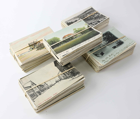 A set of 500 postcards, Topographic postcards, all of Sweden ...