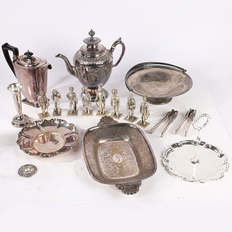 A LARGE COLLECTION OF SILVER PLATED WARE. Silver & Metals - Silver ...