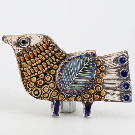 LISA LARSON. Wall relief, stoneware, in the form of a bird, Gustavsberg. Ceramics & Porcelain ...