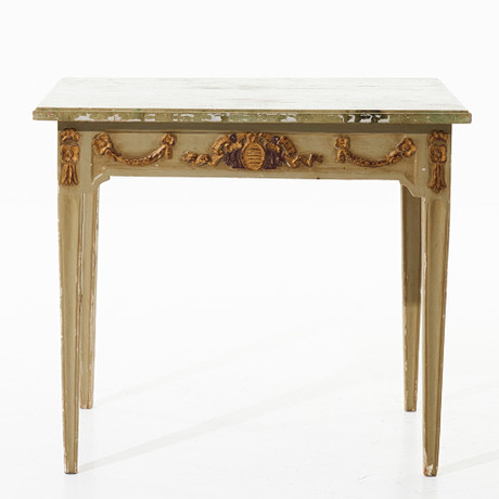 COFFEE TABLE, Louis XVI style, late 19th century, carved decoration ...