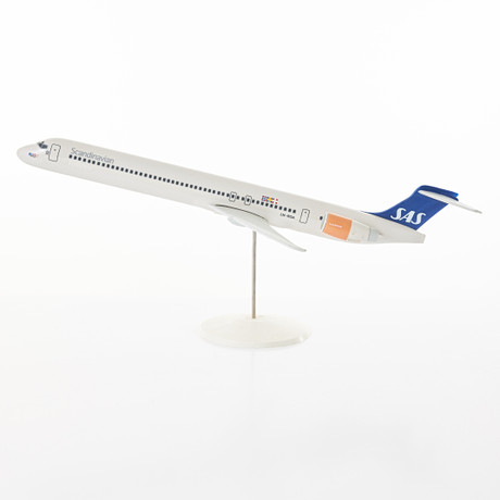 FLYGPLANSMODELL, SAS, Flygplan md-90, plast. Övrigt - Övrigt - Auctionet