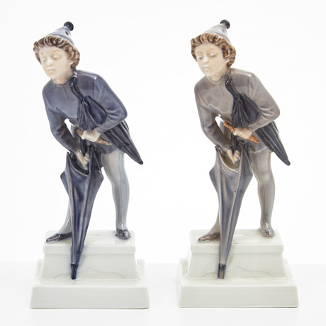 ROYAL COPENHAGEN, Christian Thomsen, figurines, 2 pcs, Ole Lukøie, John ...