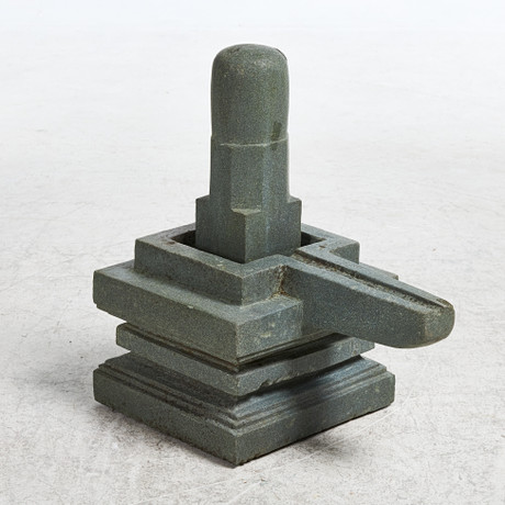 SCULPTURE, 2 parts, cult object, in form of Shiva linga and Yoni, Khmer ...