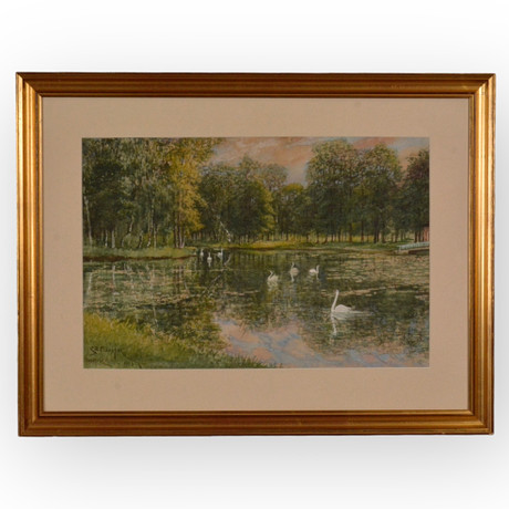 CARL AUGUST OLAUSSON (1865-1933). Akvarell. Konst - Måleri - Auctionet