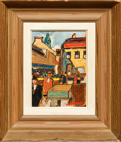 WILHELM HENNING. Gothenburg motif, Oil on Board, signed. Art ...
