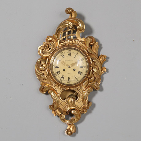 WALL CLOCK, CA Paterson, Gothenburg, rococo style, gilt. Clocks ...