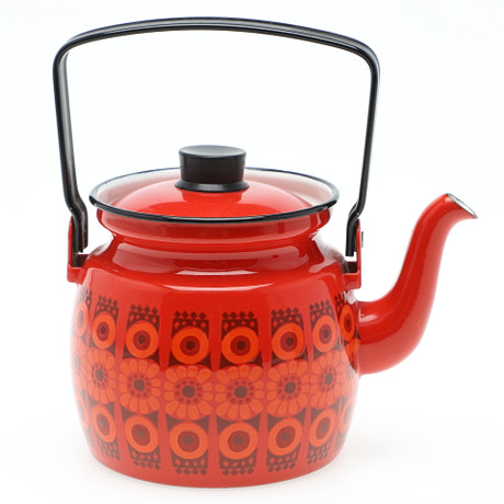 KAJ FRANCK. Kaffekanna, emalj, Finel, Finland. Silver & Metall - Övriga ...