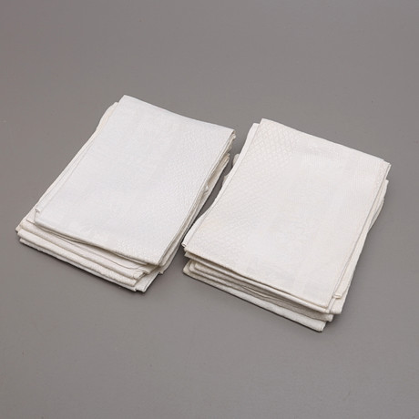 LINNEHANDDUKAR, 12 st, vita. Mattor & Textil - Textil - Auctionet