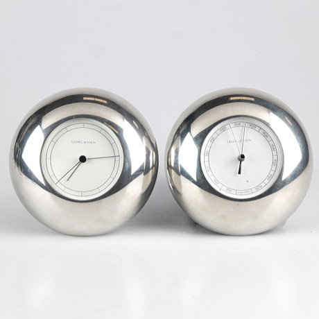 GEORG JENSEN, Andreas Mikkelsen, clock and barometer, Denmark, modern ...