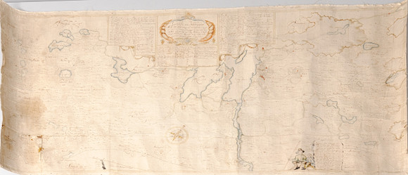 KARTA ÖVER NÄHS GÅRDAR, Ramnäs socken, daterad 1672. Böcker, Kartor ...