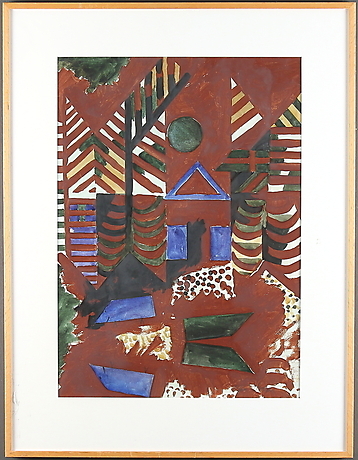 STEFAN TELEMAN. "Red cottage", alvarell, signed. Art - Paintings ...