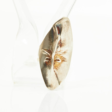 BJÖRN WECKSTRÖM, "Gonda´s mask, ring, sterlingsilver, Lapponia, Finland ...