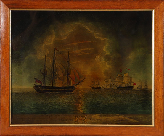 TAVLA, segelfartyg, tryck, D. Serres. Konst - Grafik - Auctionet