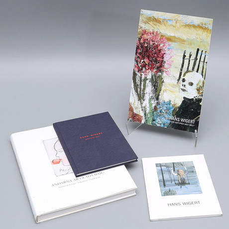 HANS WIGERT. Books, collection, 4 pcs, several of which with personal ...