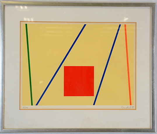 GÖRAN GIMDAL. Färglitografi. Konst - Grafik - Auctionet