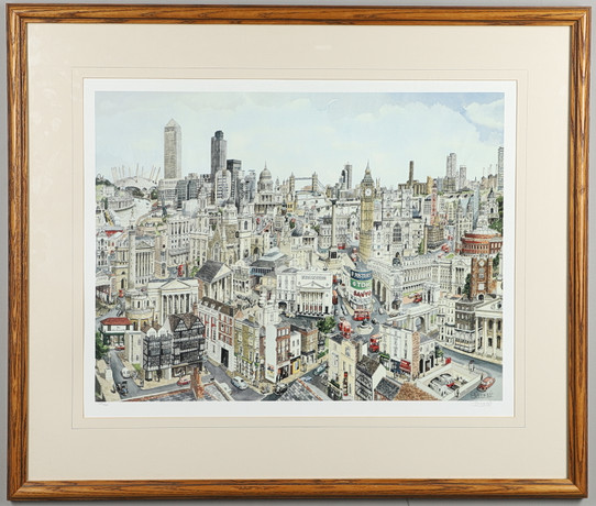 MARTIN STUART MOORE (B.1946). LONDON ÅTERBESÖKT. Konst - Grafik - Auctionet