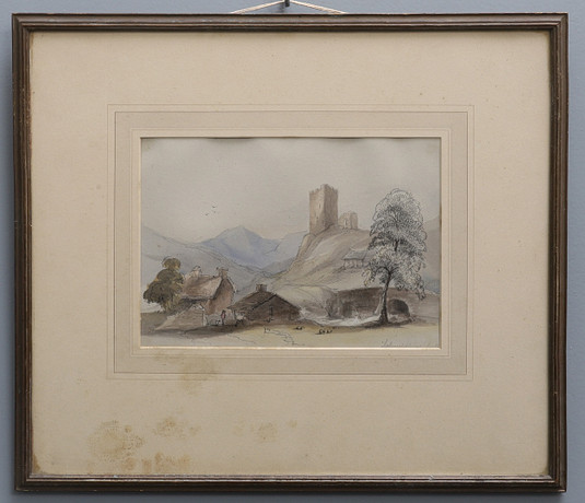 JAMES DUFFIELD HARDING (BRITISH 1798-1863). DOLWYDDELAN CASTLE ...