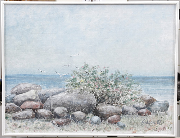 GIDEON JOHANSSON. "Boön, Karlshamn", olja på duk, signerad och daterad ...