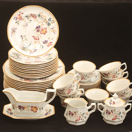 SERVIS, 35 delar, "Devon Rose", porslin, Wedgwood, England, 1900-talets ...