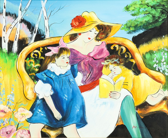 MARY VARLEY. Olja på duk, signerad. Konst - Måleri - Auctionet