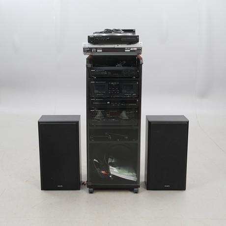 STAPEL STEREO, Philips, and rack with glass door and cover ...