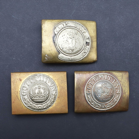 THREE SIMILAR FIRST WORLD WAR GERMAN BELT BUCKLES. Weapons & Militaria ...