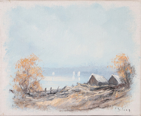 CARL JULIUS. Coastal motif, oil on canvas, signed C. Julius. Art ...