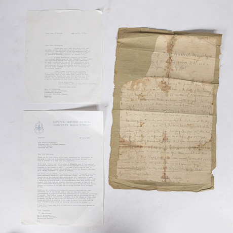 A 19TH CENTURY FACSIMILE OF LORD NELSON'S MEMORIAL LETTER TO GEORGE III ...