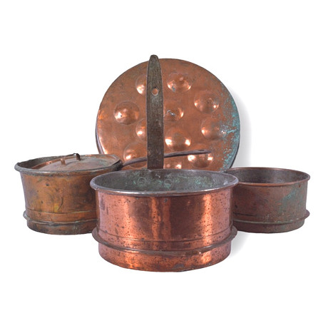A Collection OF OLDER COPPER OBJECTS, 1 box. Silver & Metals - Pewter ...