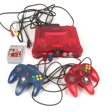 SPELKONSOL, 4 delar, Nintendo 64, 1900-talets senare del. Leksaker ...