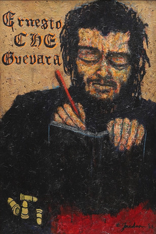 CLIFFORD JACKSON (USA/SVERIGE 1927-2006). "Che Guevara", olja på pannå ...