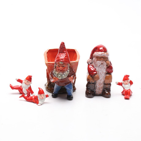 TOMTAR, 5 st, keramik, bland annat K. Grönvall. Keramik & Porslin ...