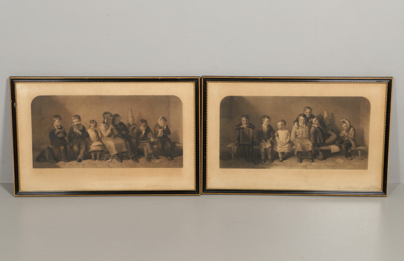 THOMAS WEBSTER. RA (1800-1886). After. THE SMILE; THE FROWN. Art - Engravings & Prints - Auctionet