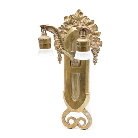 WALL LAMP, art nouveau, brass, early 20th century. Lighting & Lamps ...