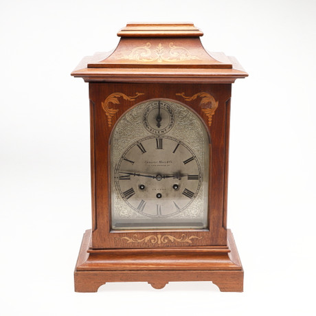AN EARLY 20TH CENTURY INLAID MAHOGANY MANTLE CLOCK. Clocks & Watches ...