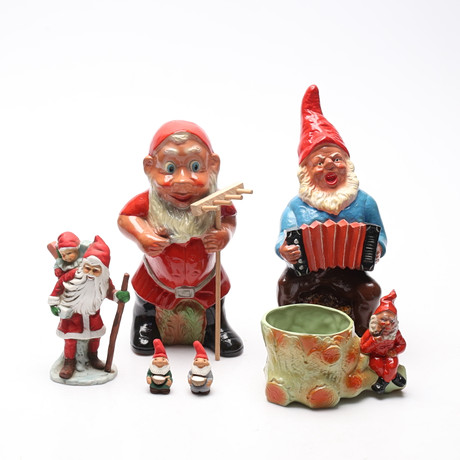 TOMTAR, 6 st, keramik, bland annat svensk slöjd, 1900-tal. Keramik ...