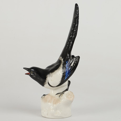 FIGURE, porcelain, magpie, Lomonosov, USSR, Russia. Ceramics ...