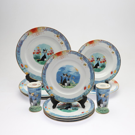 ROSINA WACHTMEISTER. Servisdelar, 12 delar, porslin, Fyrklövern/Goebel. Keramik & Porslin ...