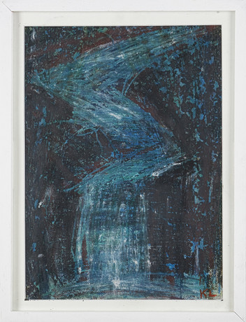 KENT LINDFORS (FÖDD 1938). Flod, monogramsignerad KL, blandteknik ...