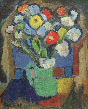 MAX GREGOR CARLSSON (1914-1996). Stilleben, olja på pannå, signerad och ...