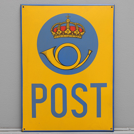 SKYLT, "POST". Övrigt - Övrigt - Auctionet