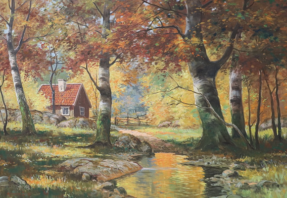 ANSHELM DAHL. oil on canvas, signed. Art - Paintings - Auctionet